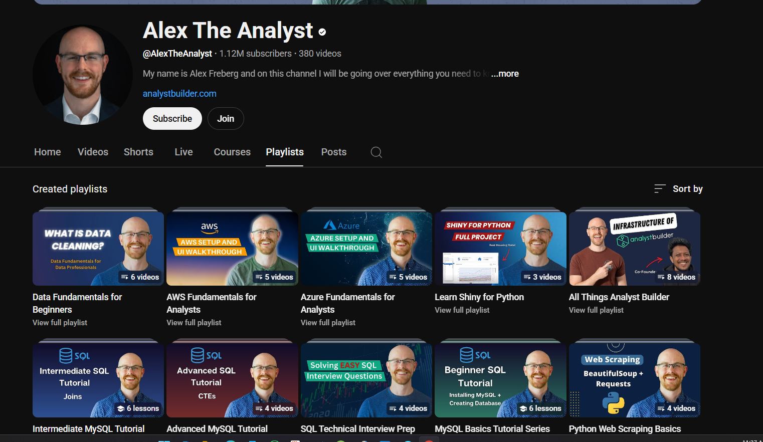 تعلم تحليل البيانات خطوة بخطوة مع قناة Alex The Analyst على اليوتيوب - فدني | Fedniy